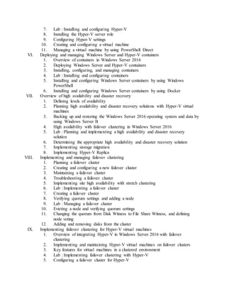 Windows server 2016 Training | DOCX