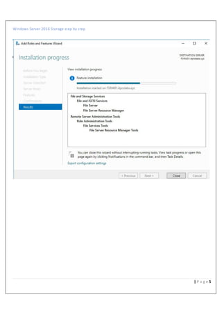 Windows server 2016 storage step by step complete lab | PDF