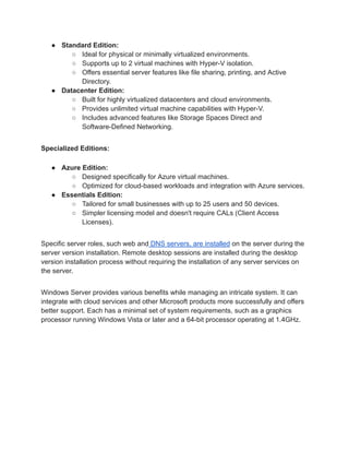 Windows Server 2022_ Enhanced Performance and Security | PDF