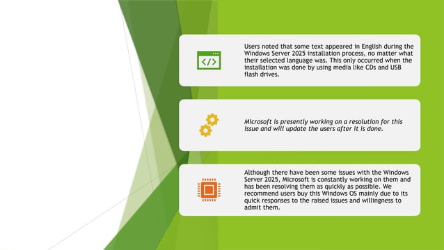 Windows Server 2025 known issues and notifications.pptx