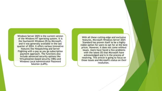 Windows Server 2025 known issues and notifications.pptx