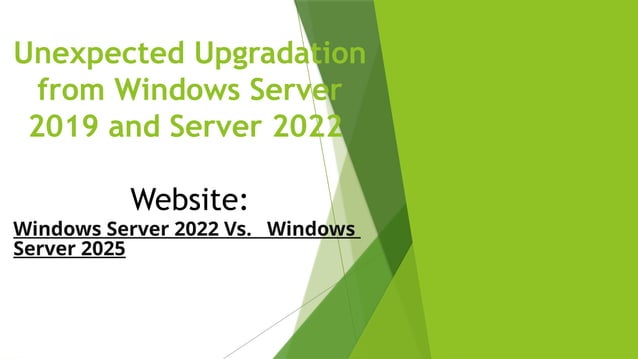 Windows Server 2025 known issues and notifications.pptx
