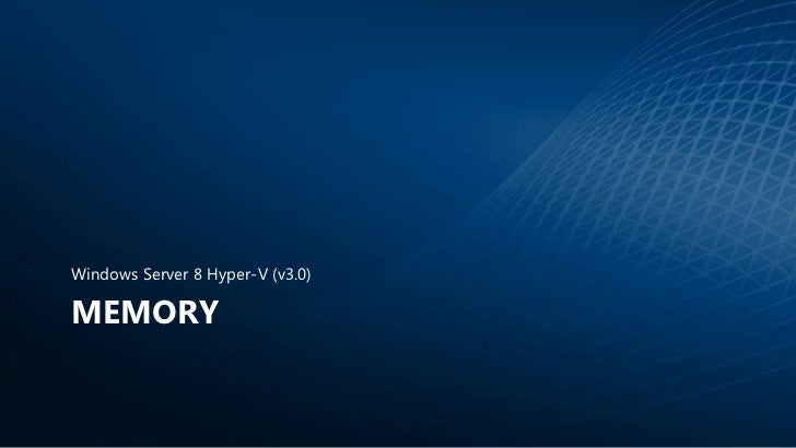Windows server 8 and hyper v