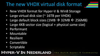 Windows server 8 hyper v & storage (hans vredevoort) | PDF