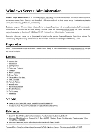 Windows server administration | PDF