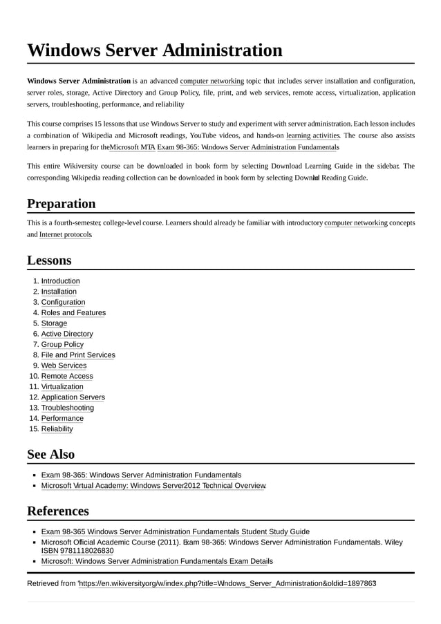 Windows server administration | PDF