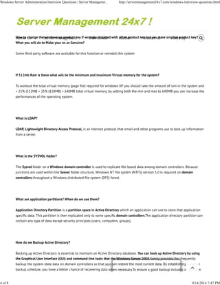 Windows server administration interview questions server management ...