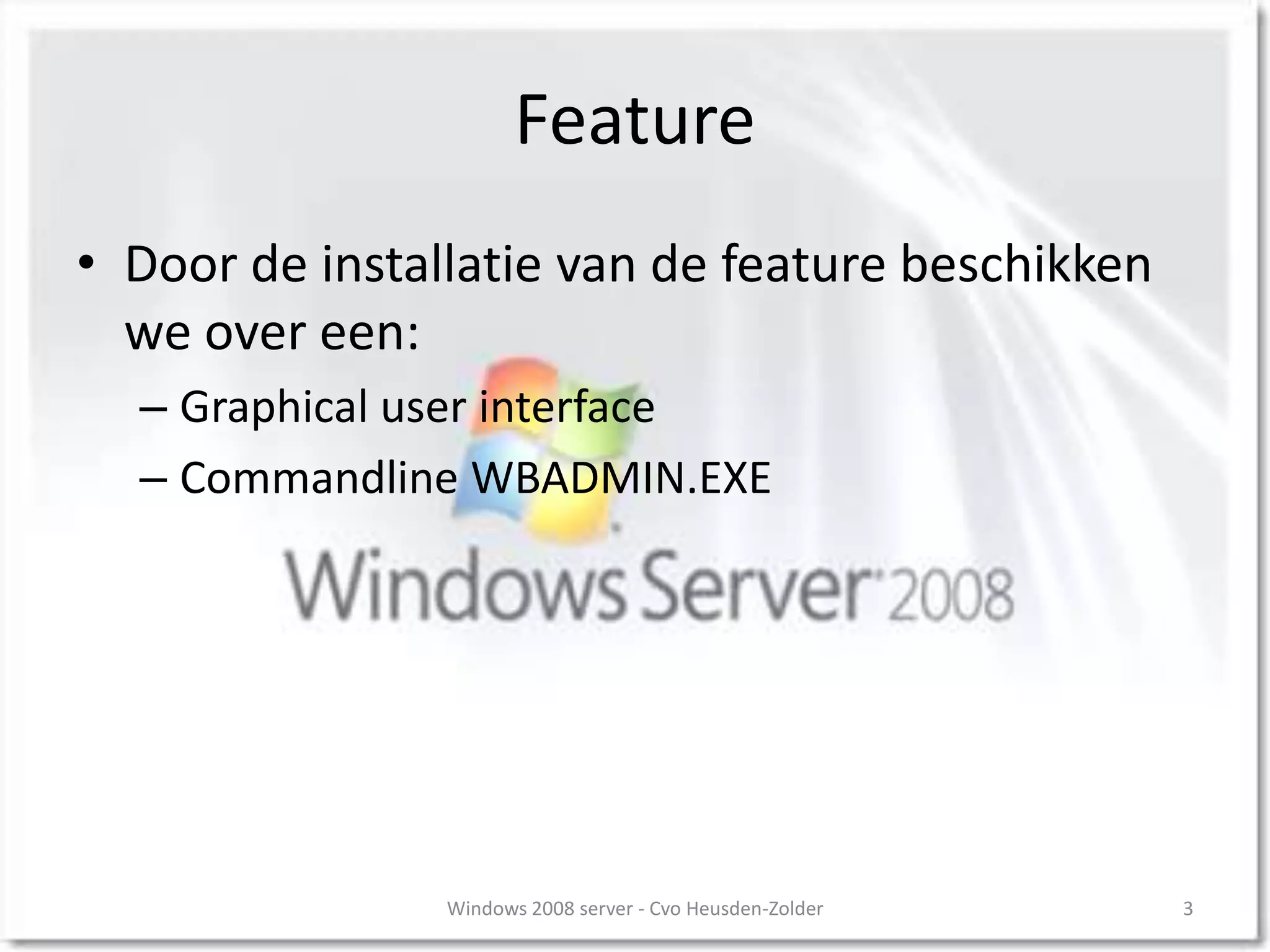 Windows server backup | PPTX