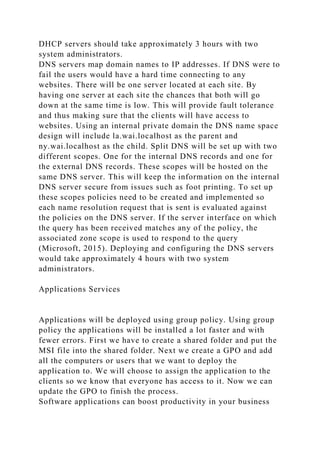 Windows Server Deployment Proposal For Worldwide Advertising, In.docx