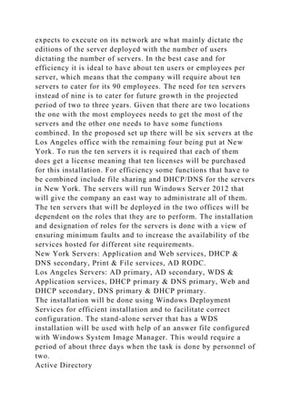 Windows Server Deployment Proposal For Worldwide Advertising, In.docx