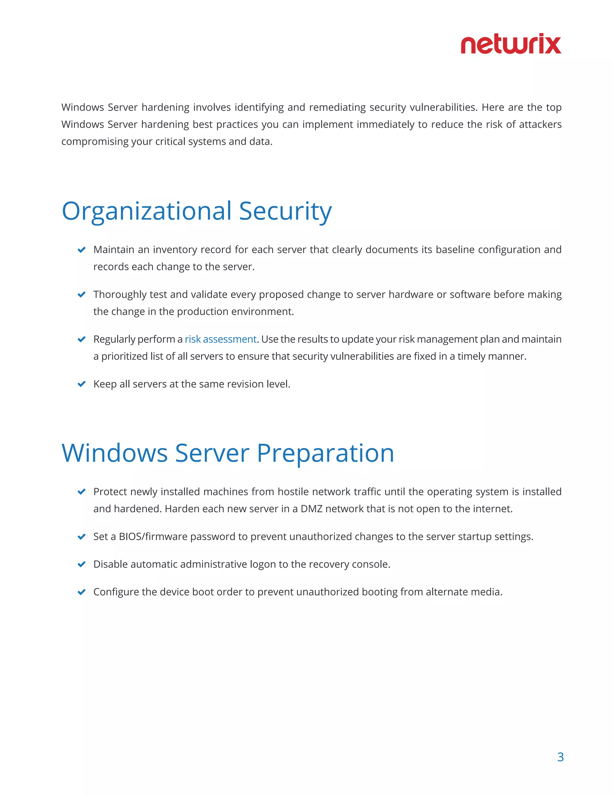 Windows server hardening 1 | PDF