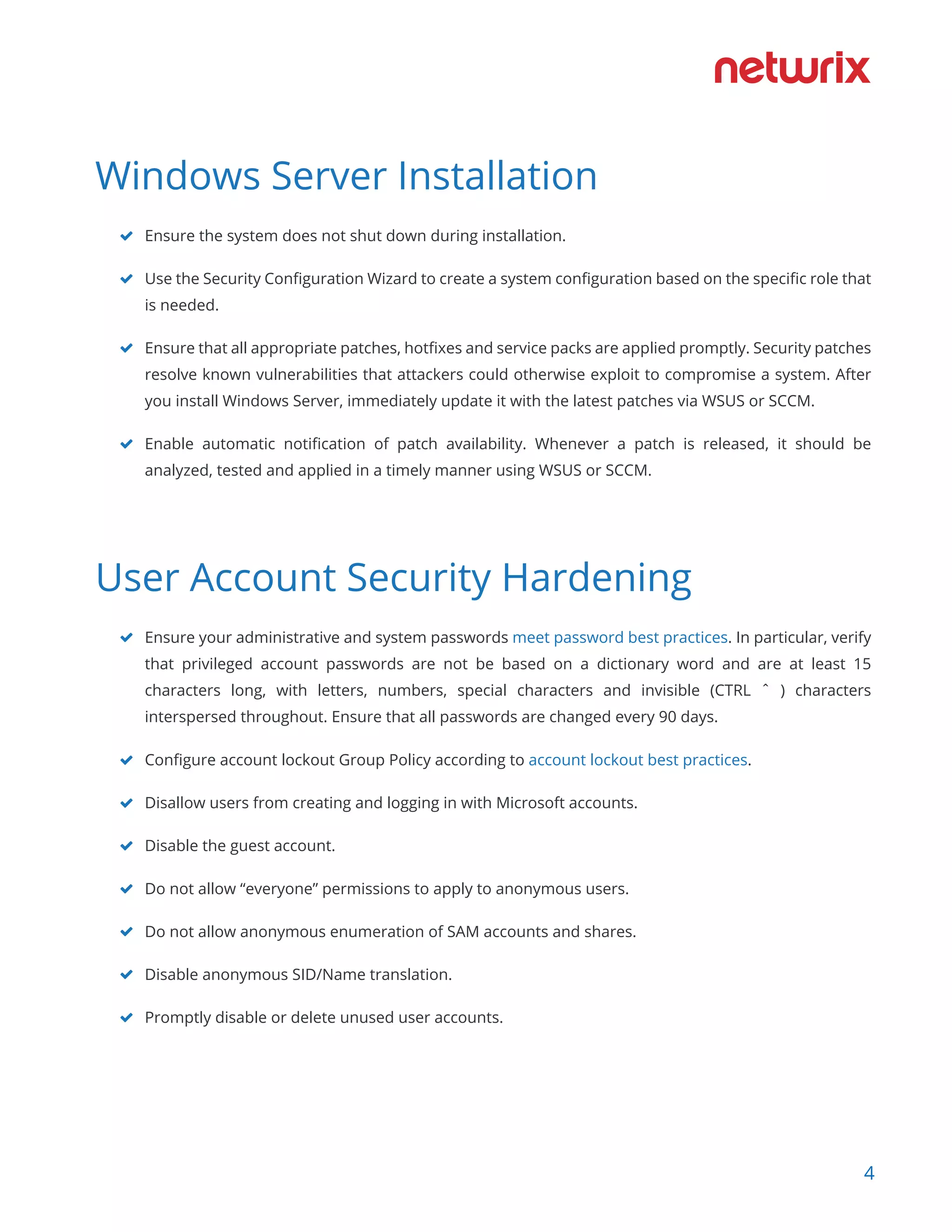 Windows server hardening 1 | PDF
