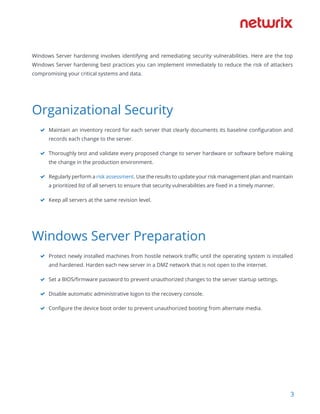 Windows server hardening 1 | PDF
