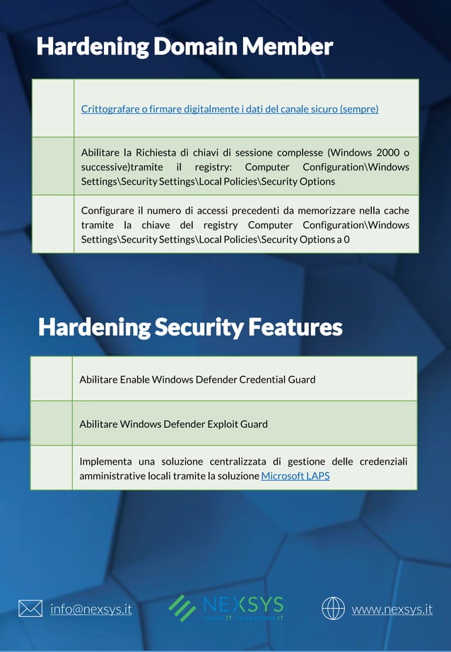 Windows Server Security Hardening | Nexsys | PDF