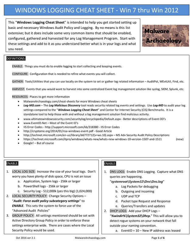 Splunk Logging Sheet , Gestion des logs : introduction et bonnes ...