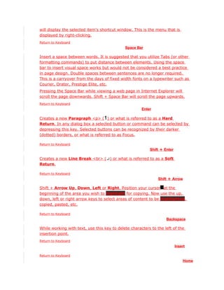 Windows system key combinations | PDF