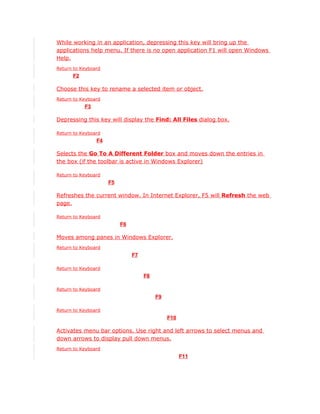 Windows system key combinations | PDF