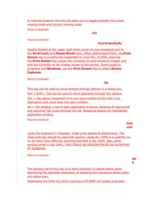 Windows system key combinations | PDF