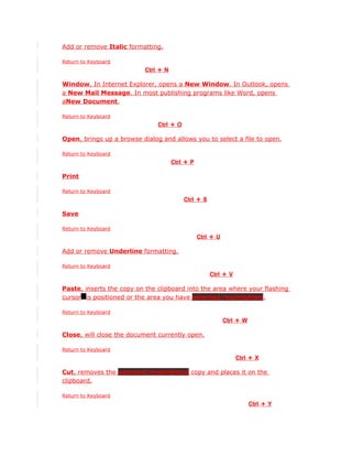 Windows system key combinations | PDF