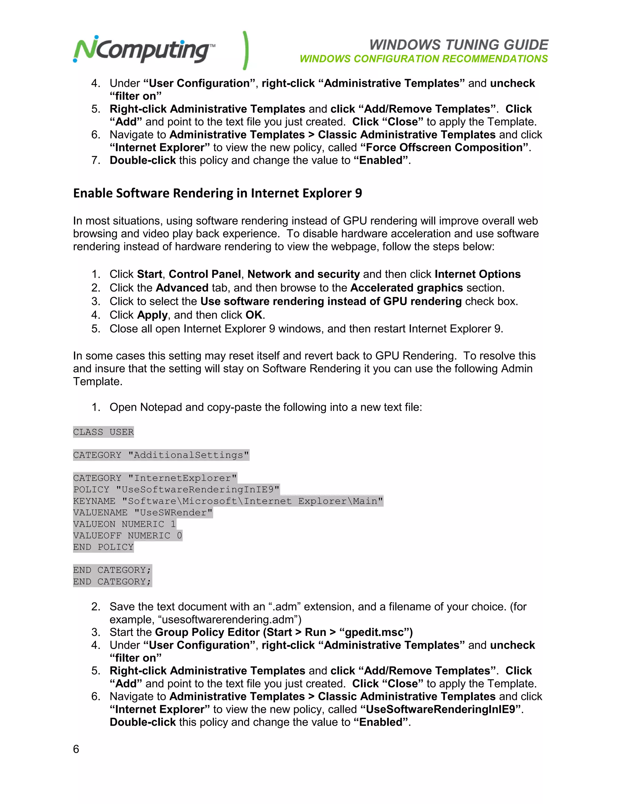 Windows tuning guide_for_vspace | PDF