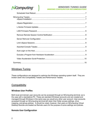 Windows tuning guide_for_vspace | PDF