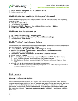 Windows tuning guide_for_vspace | PDF