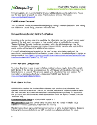 Windows tuning guide_for_vspace | PDF