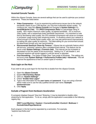 Windows tuning guide_for_vspace | PDF