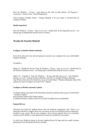 Windowstweaksguide updated | PDF