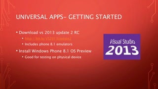 Windows Universal Apps | PPTX
