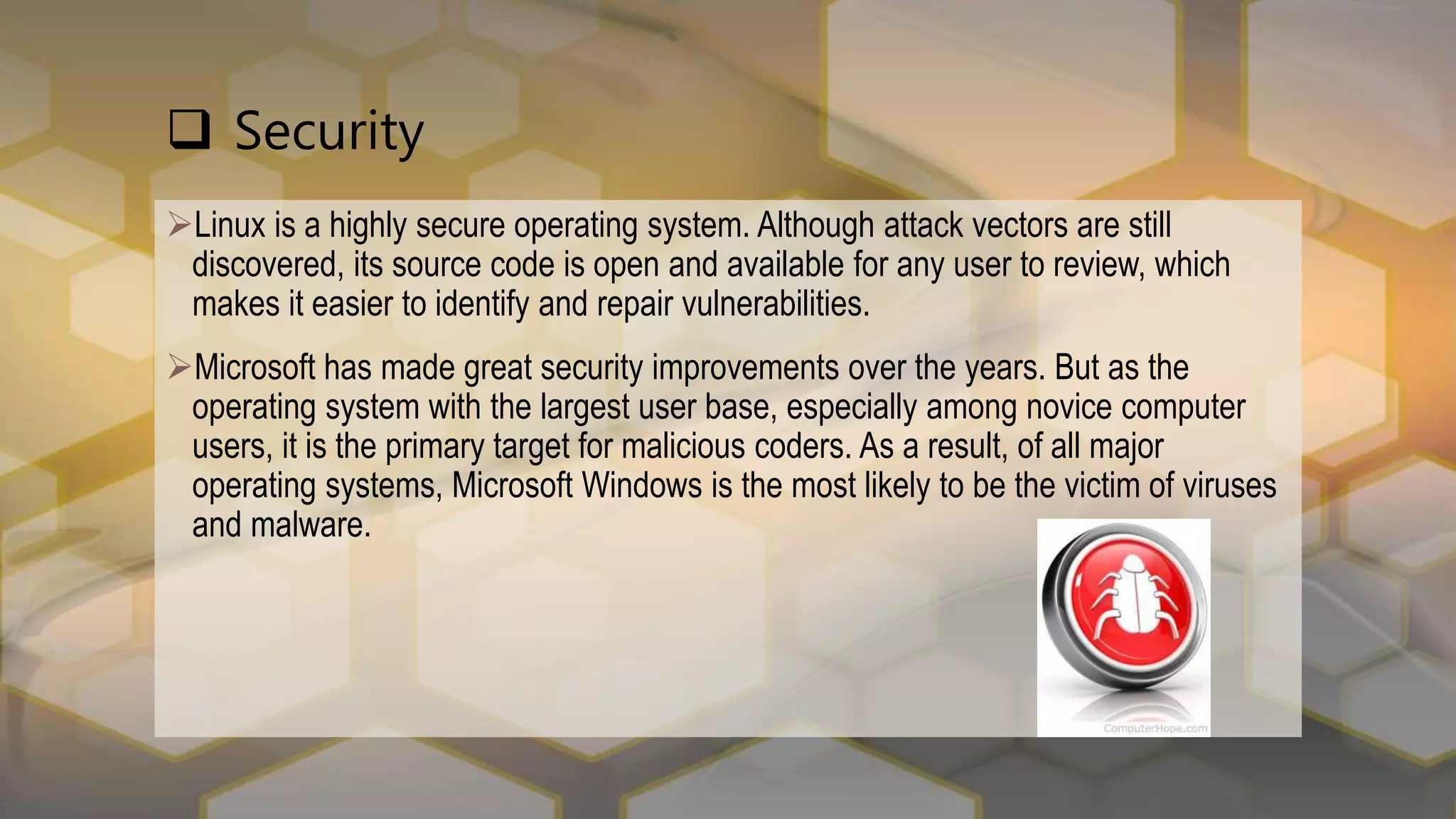 Windows vs linux | PPT