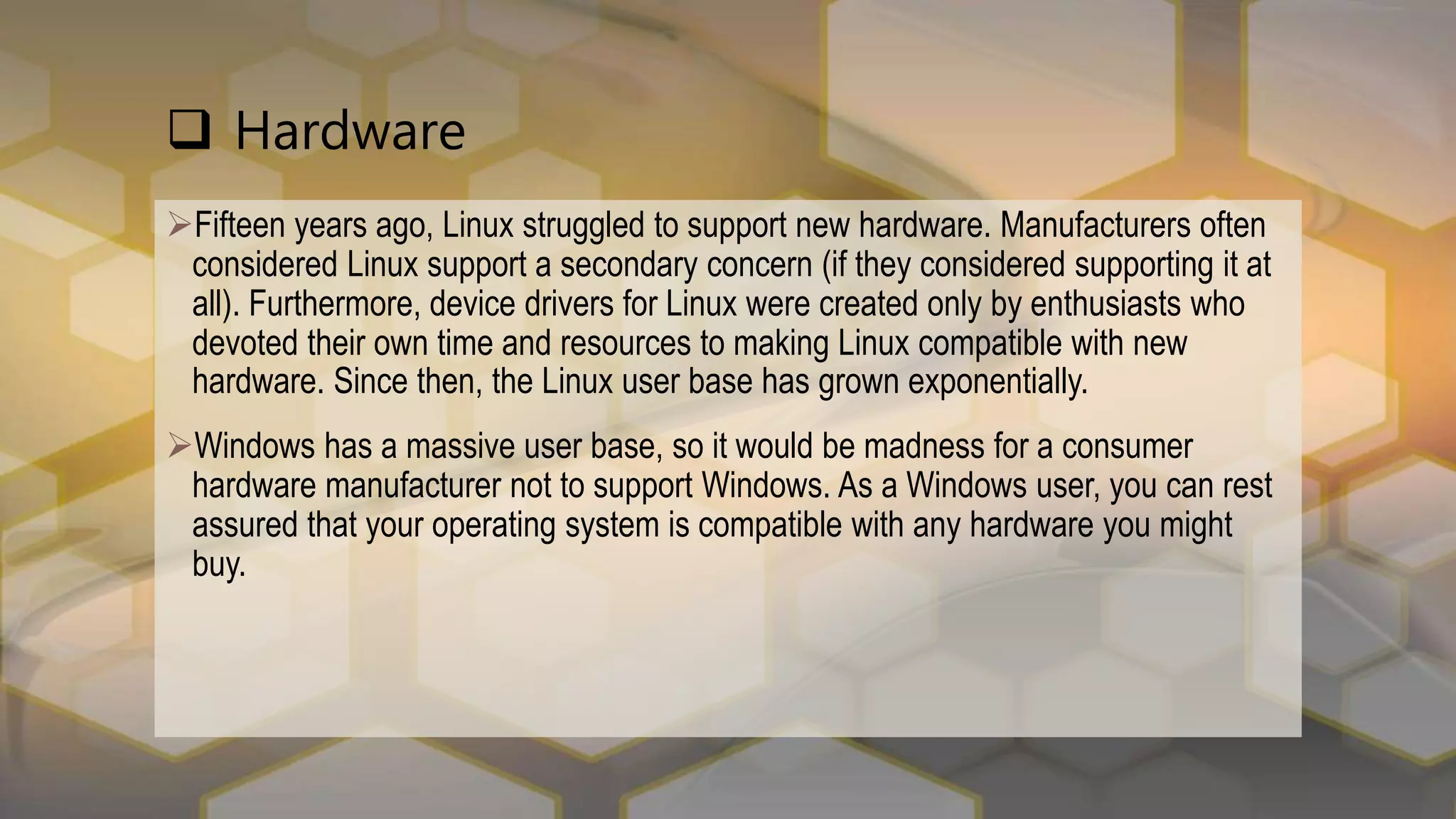 Windows vs linux | PPT