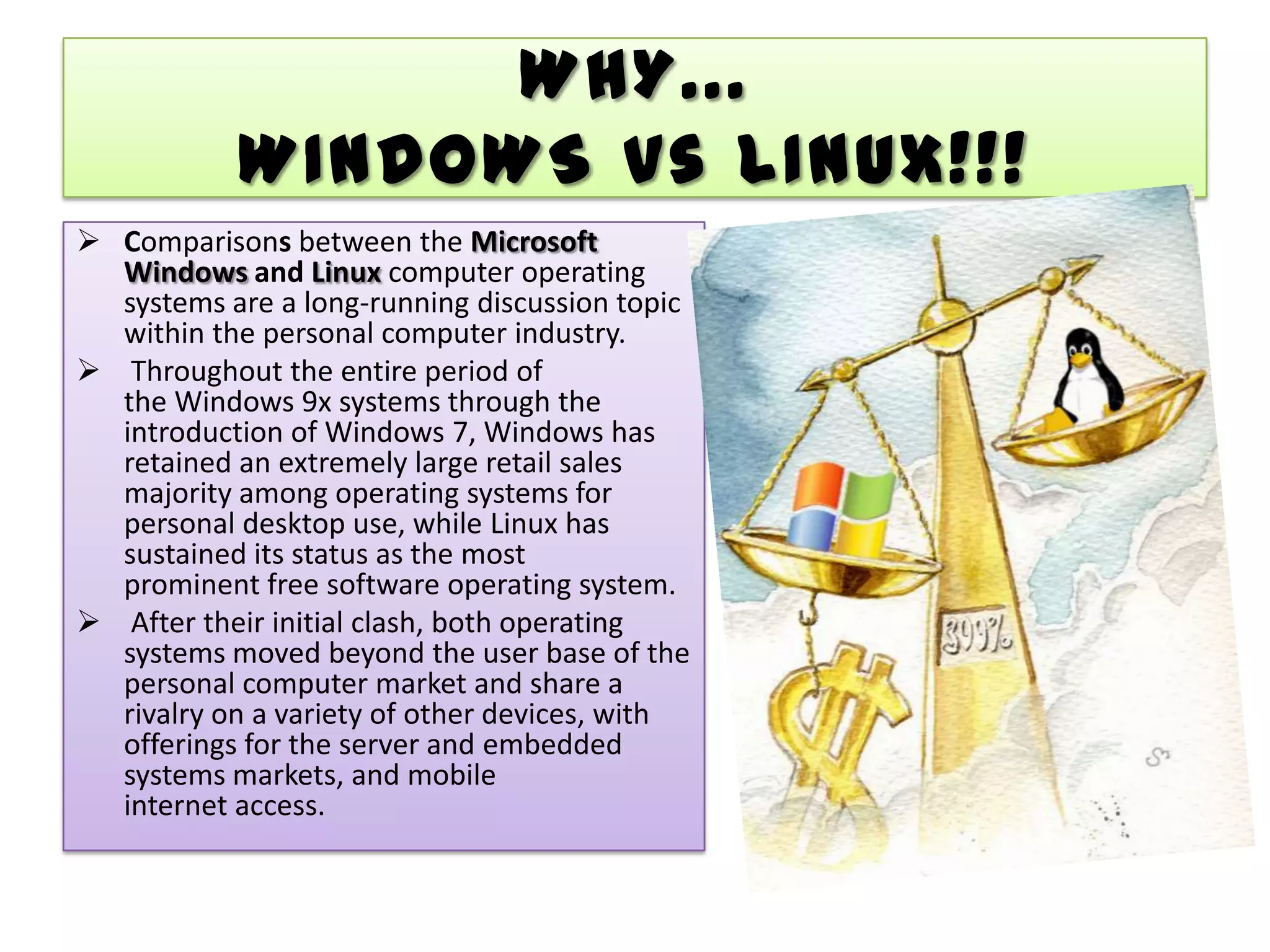 Windows vs linux prsentsn | PPT