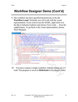 Windows workflow foundation using c# | PDF