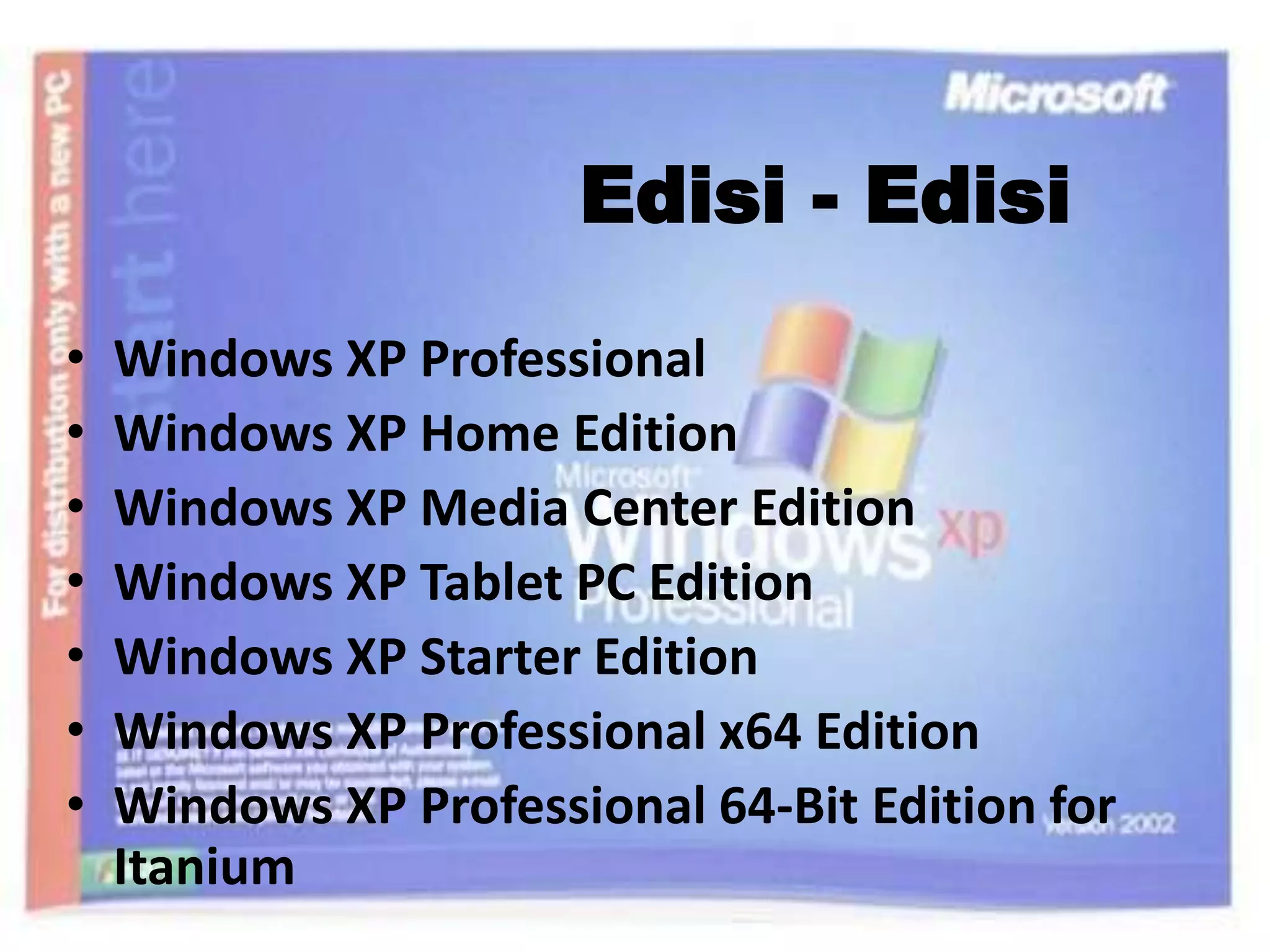 PPT Windows XP (Operating System) | PPTX