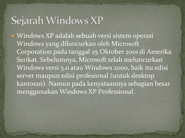 Sejarah Windows xp | PPT