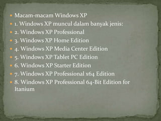 WINDOWS XP | PPTX