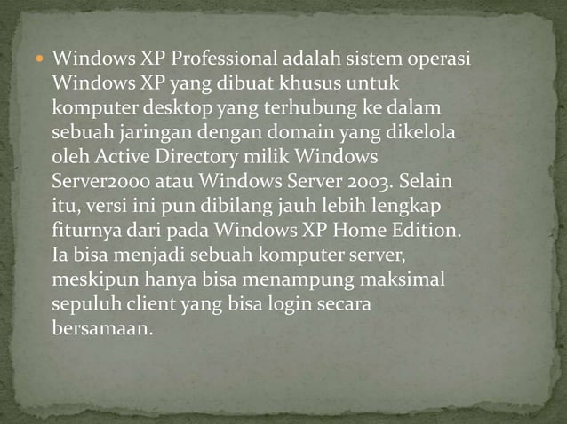 WINDOWS XP | PPT