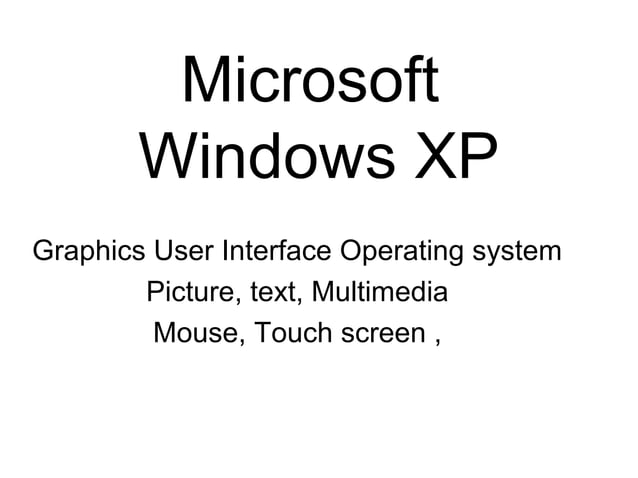Windows xp | PPT