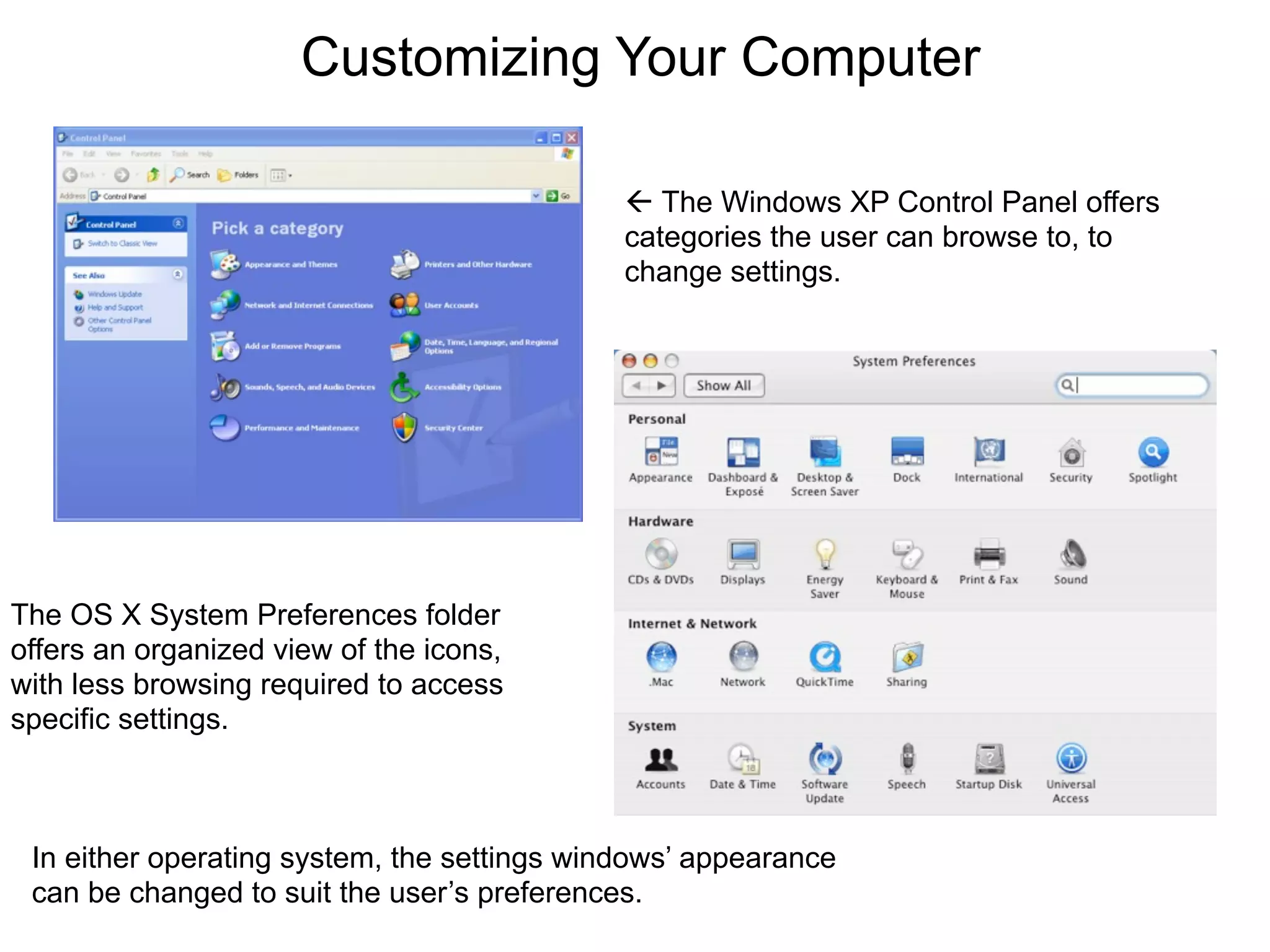 Windows Xp And Mac Os X | PPT