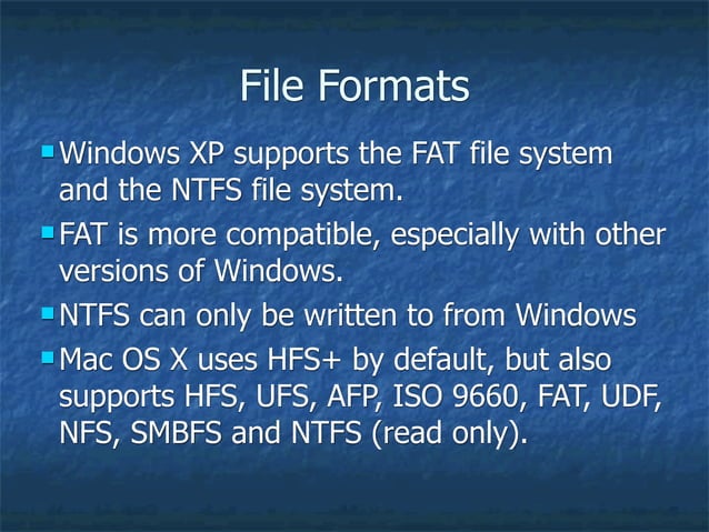 Windows Xp And Mac Os X | PPT