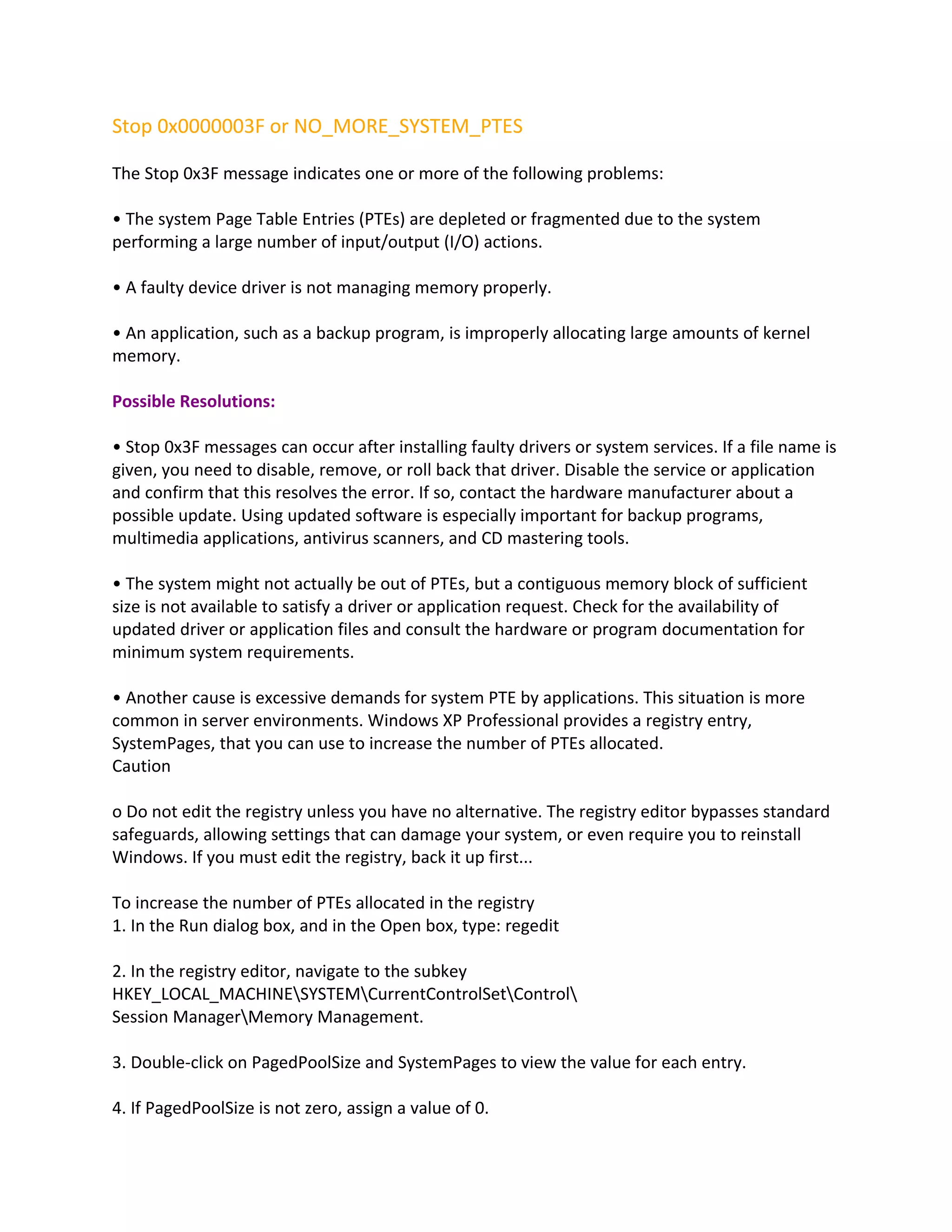 Windows xp blue screen of death stop codes | DOC