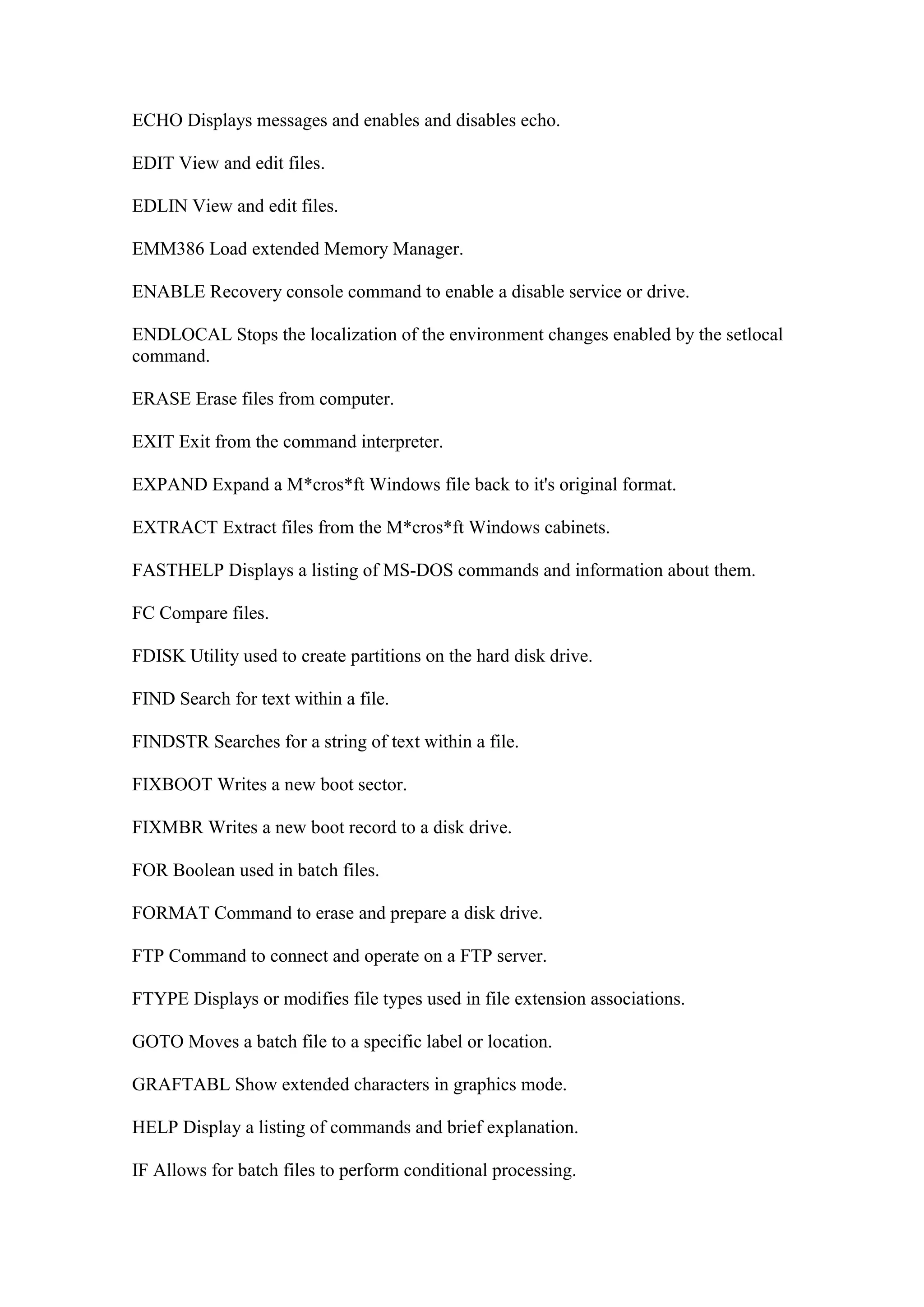 Windows Xp Command Prompt | PDF