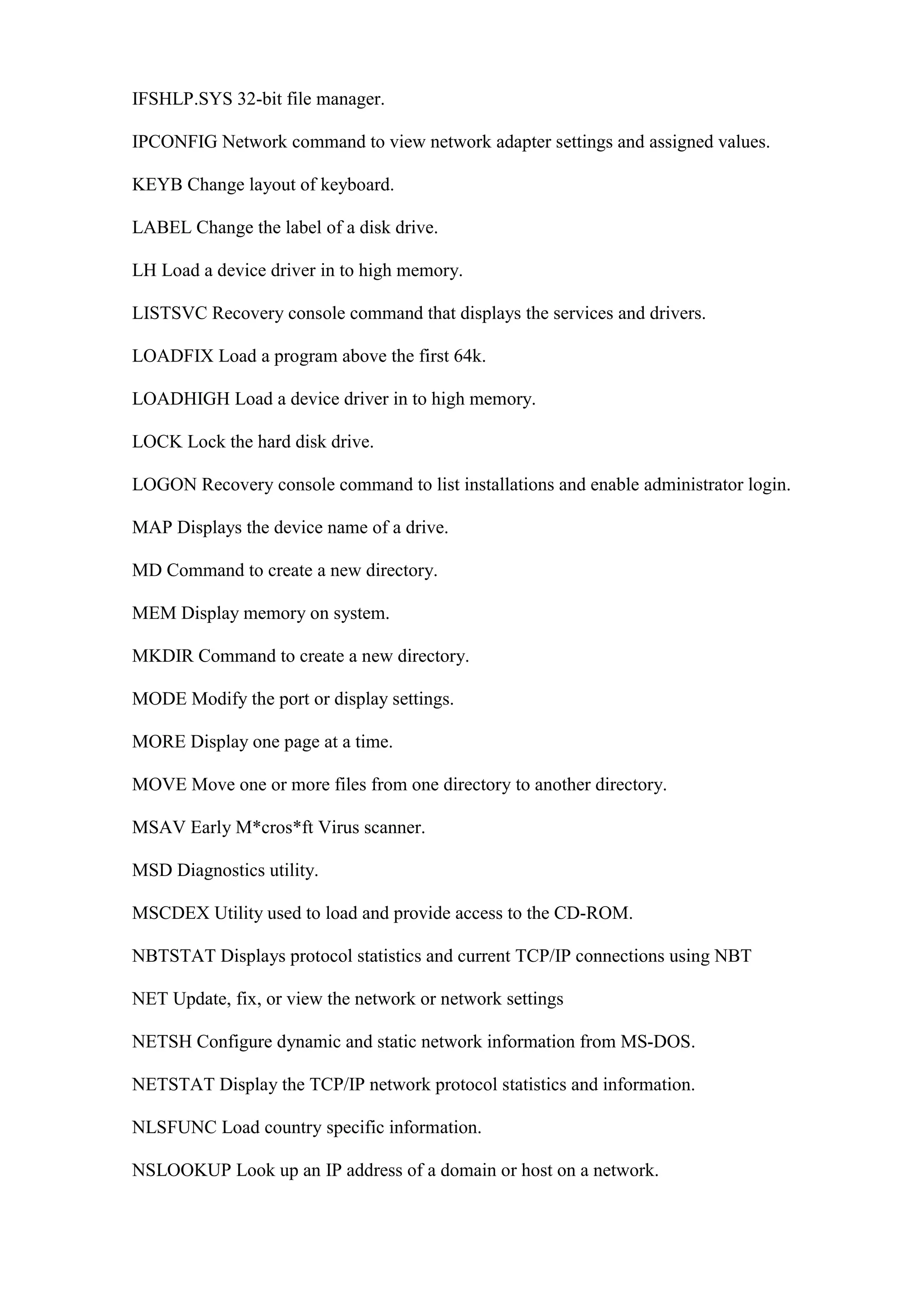 Windows Xp Command Prompt | PDF