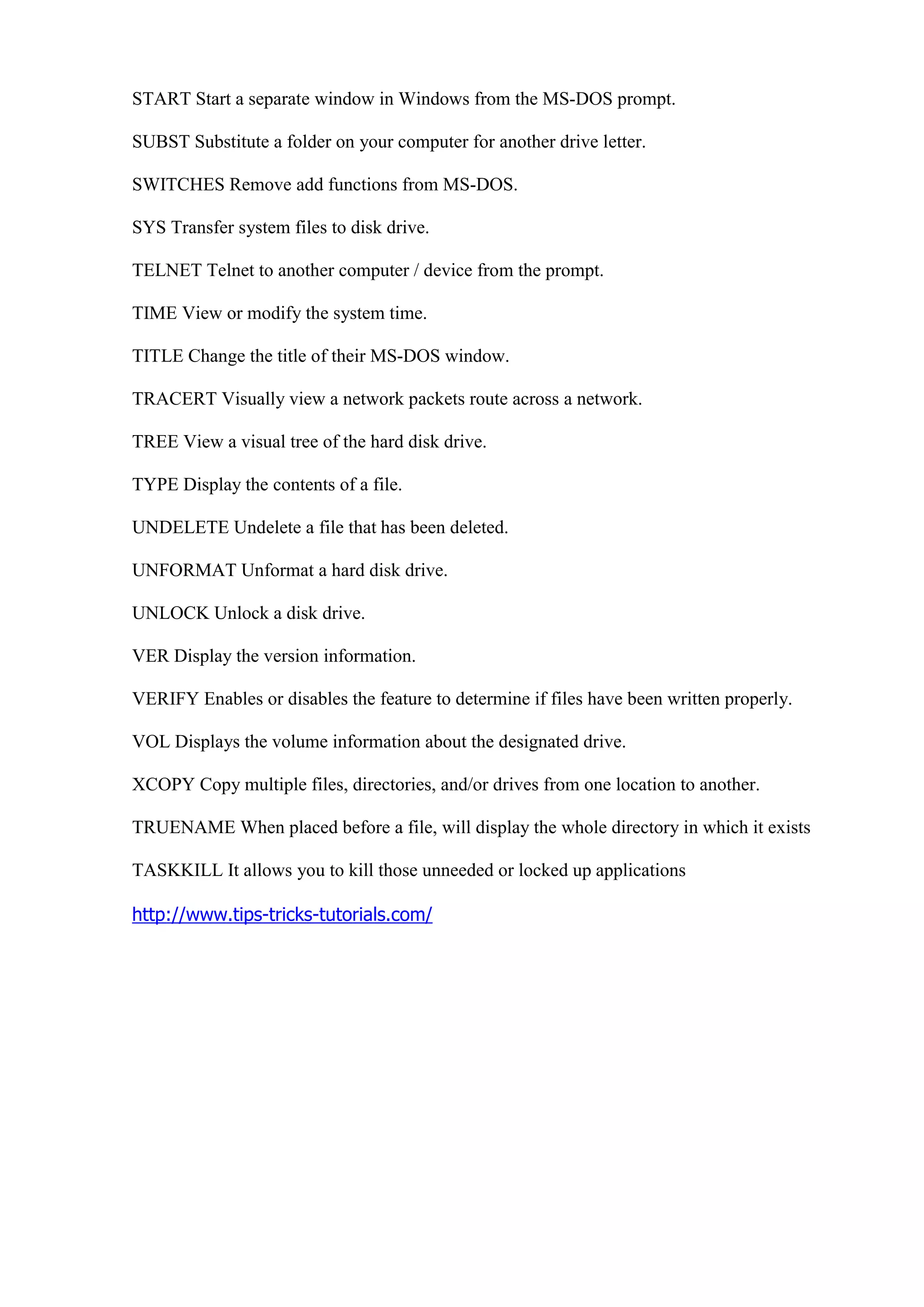 Windows Xp Command Prompt | PDF