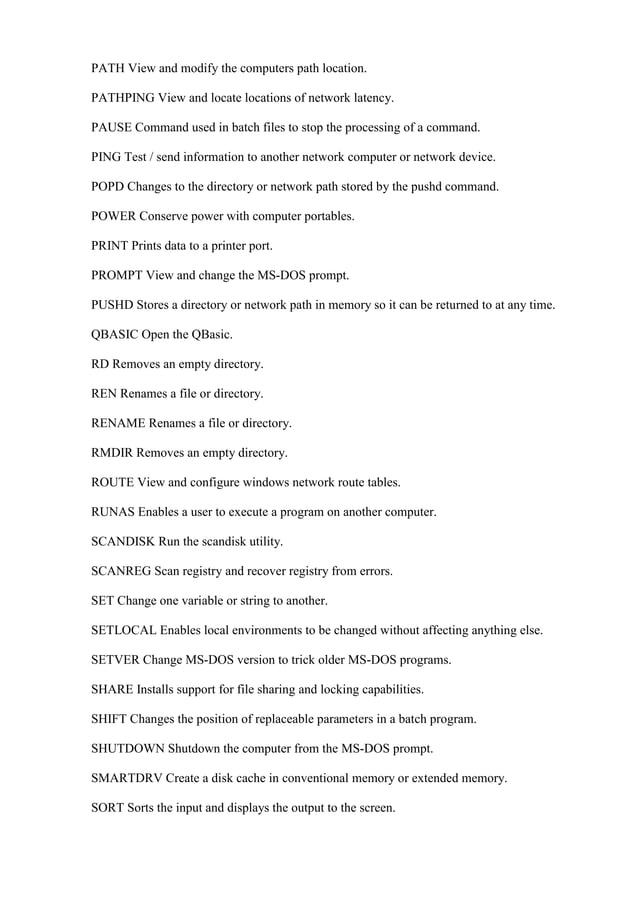 Windows Xp Command Prompt | PDF