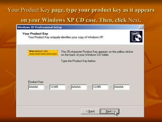Windows xp install | PPTX