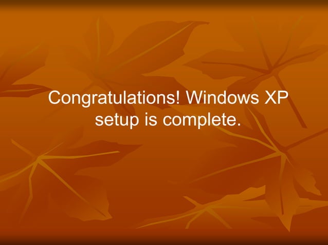 Windows xp install | PPTX