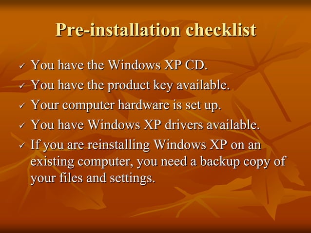 Windows xp install | PPTX