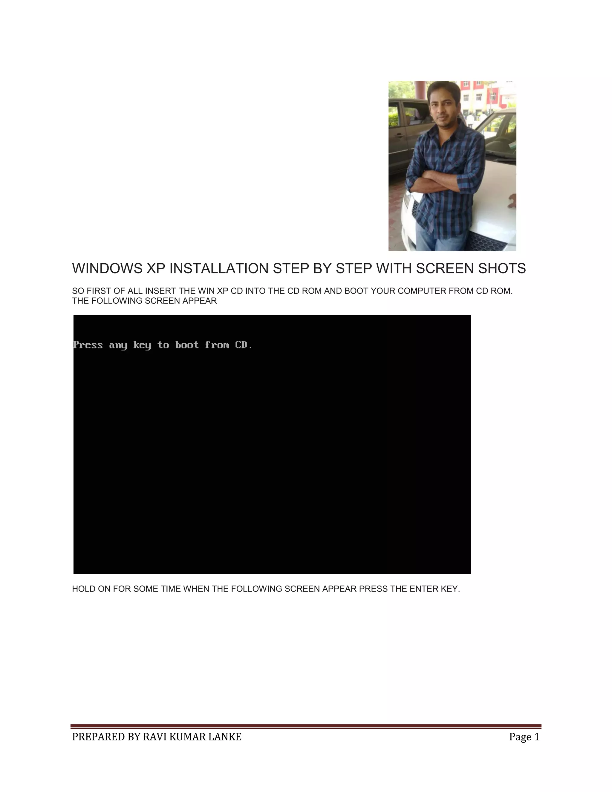 Windows xp installation | PDF
